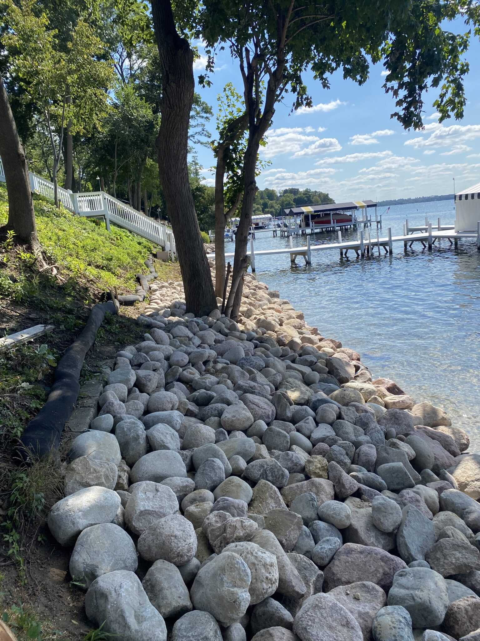 Rip Rap Shoreline Solutions in Lake Geneva | Elite Piers